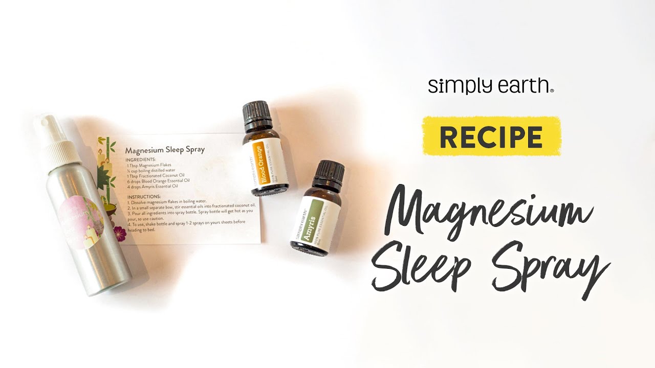 All-Natural Homemade Magnesium Sleep Spray with Essential Oils - YouTube