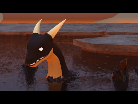 Dragon Sinks In a Tar Pit (Blender Animation) - YouTube