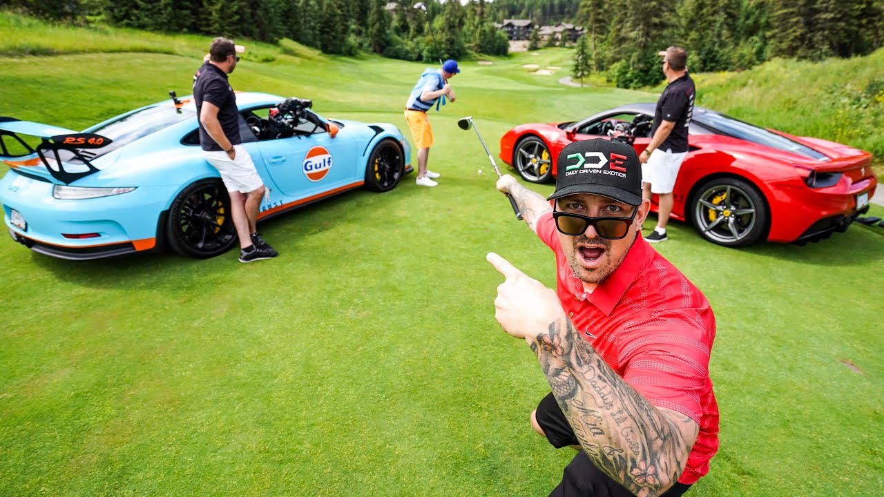 DRIVING SUPERCARS AS GOLF CARTS Ferrari 488 & Porsche GT3RS *Predator ...