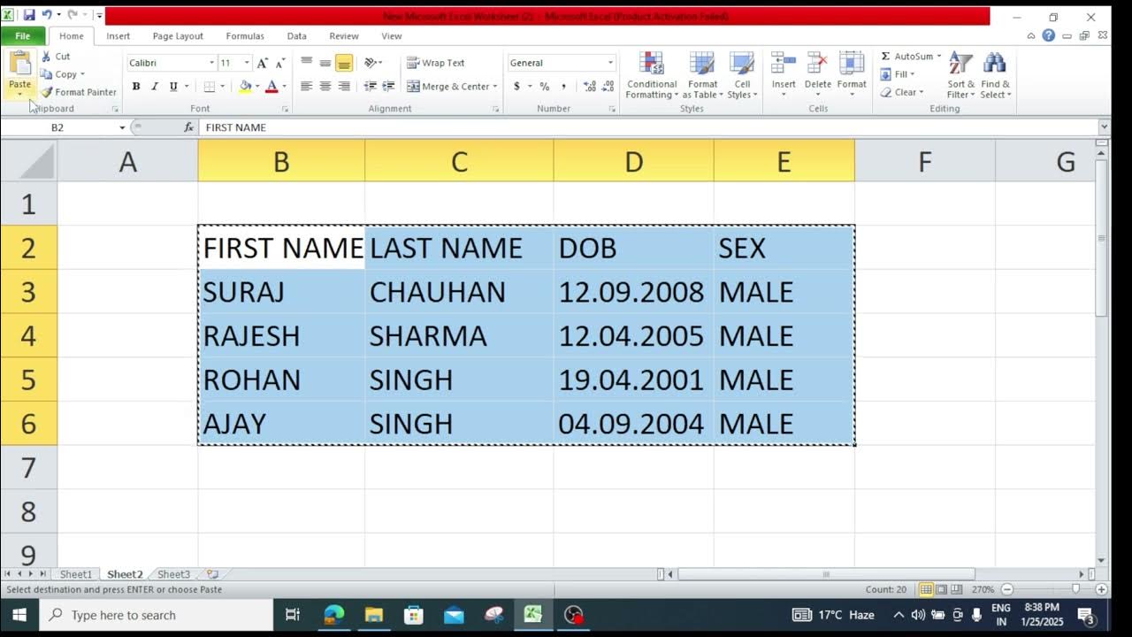 How to transform data in MS Excel #Ms Excel#transform#horizontal format ...