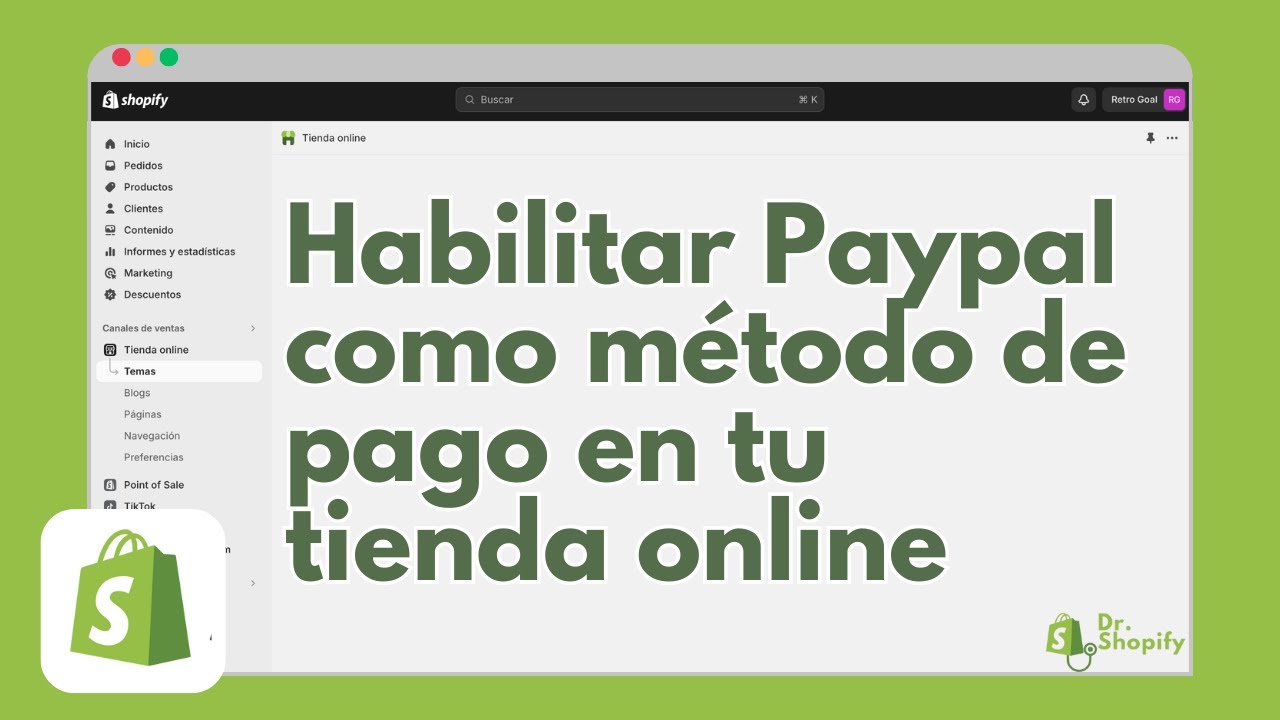 Cómo añadir Paypal en tu tienda de Shopify - YouTube