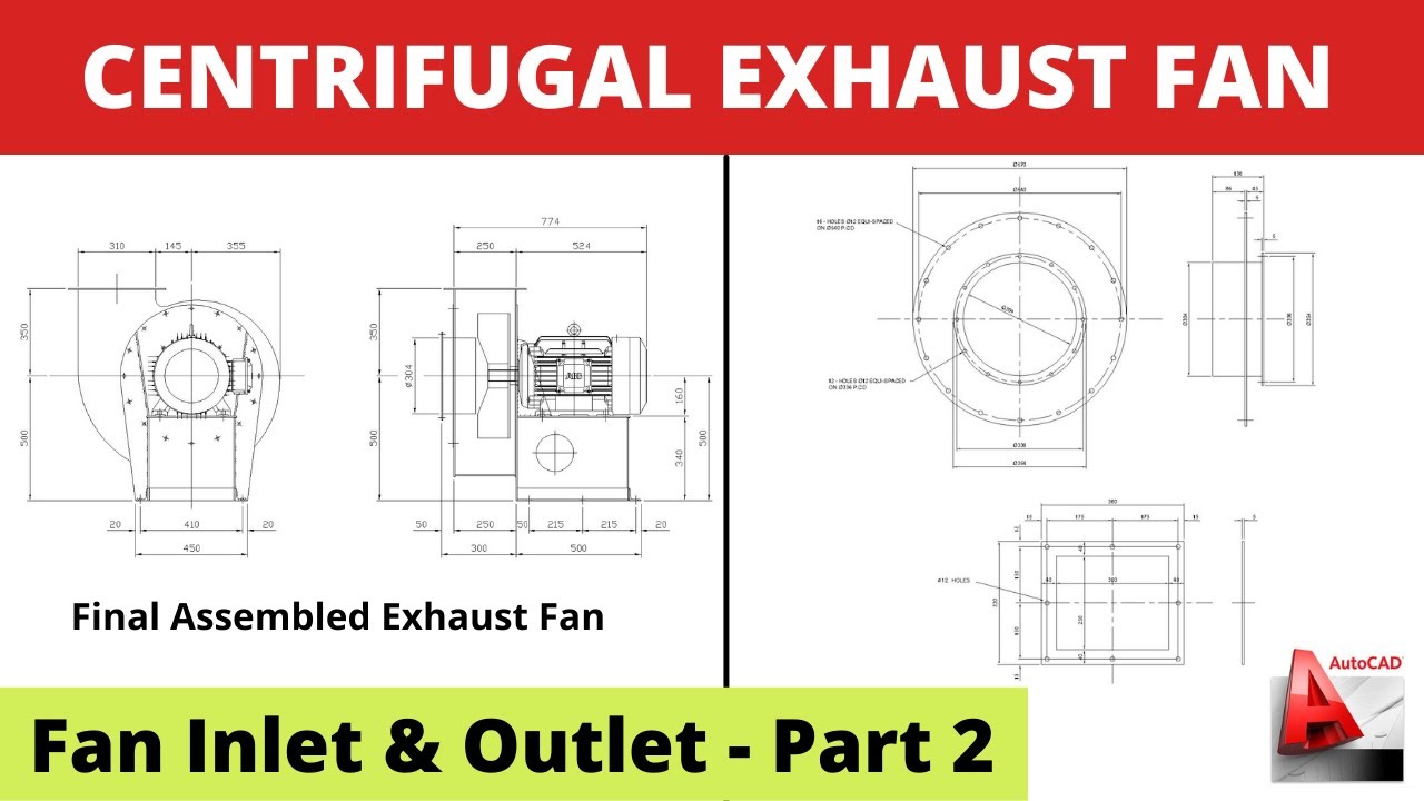 AutoCAD Tutorial | Fan Inlet & Outlet - Part 2 @vidclic - YouTube