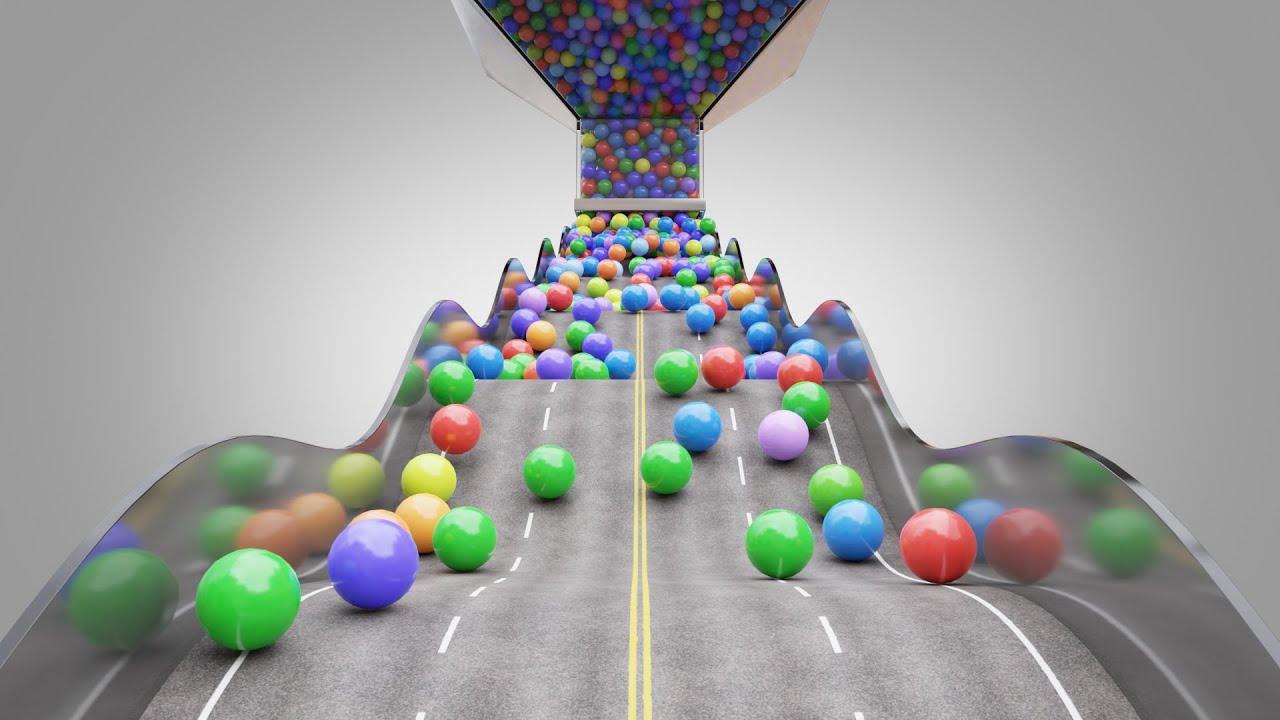 12,000 colorful Balls Marble Run screening animation V07 - YouTube