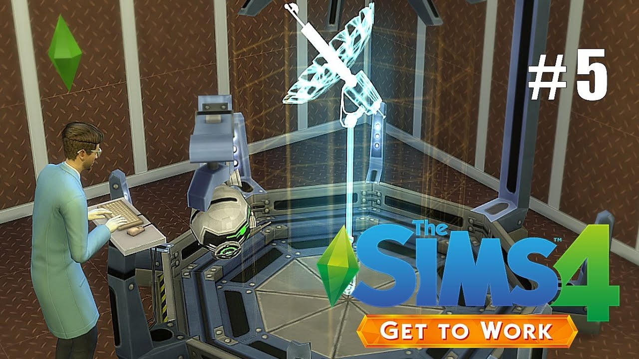 Sims 4: Get To Work (SCIENTIST) P5 - Having Fun At Work :-) - YouTube