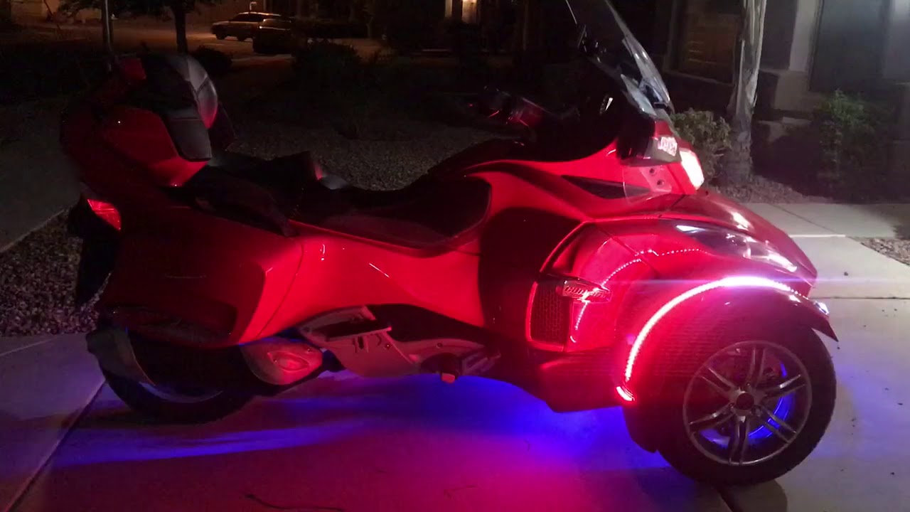 SPYDER SIDE VIEW & UNDER CARRIAGE LIGHTS - YouTube
