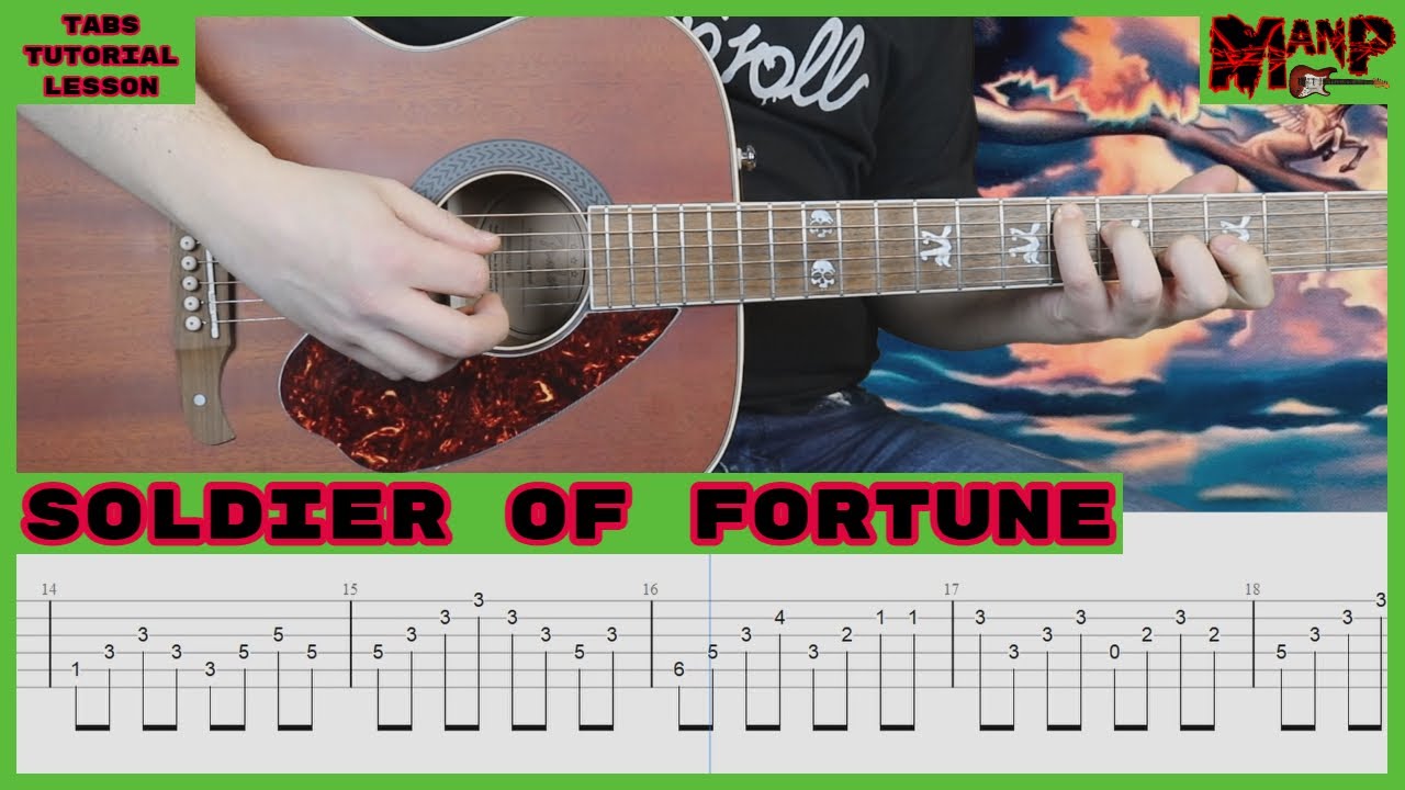 Soldier Of Fortune || Deep Purple Cover || Guitar Tab || Tutorial ...