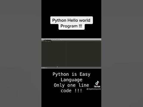 First Python Program | Hello World With Python - Youtube