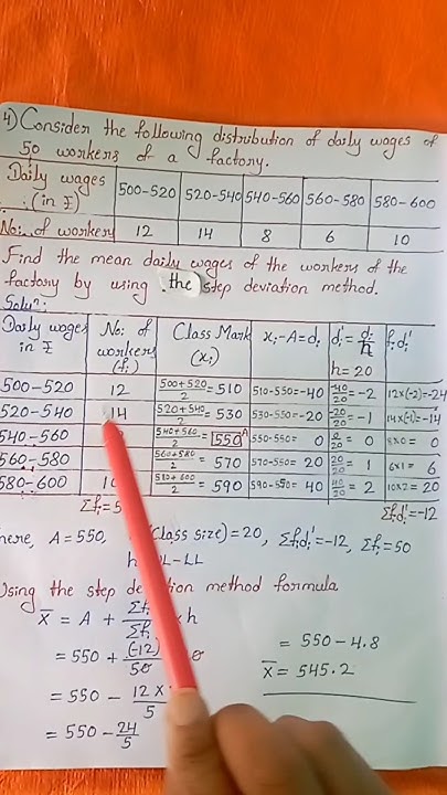 Find the mean by using the Step deviation method formula//Statistics ...