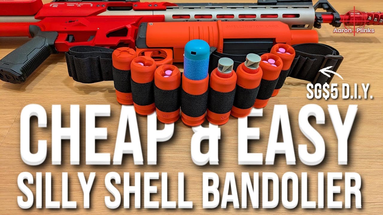 Nerf Hack! Easy & Cheap Trick To Make A Silly Shell Bandolier! Mod ...
