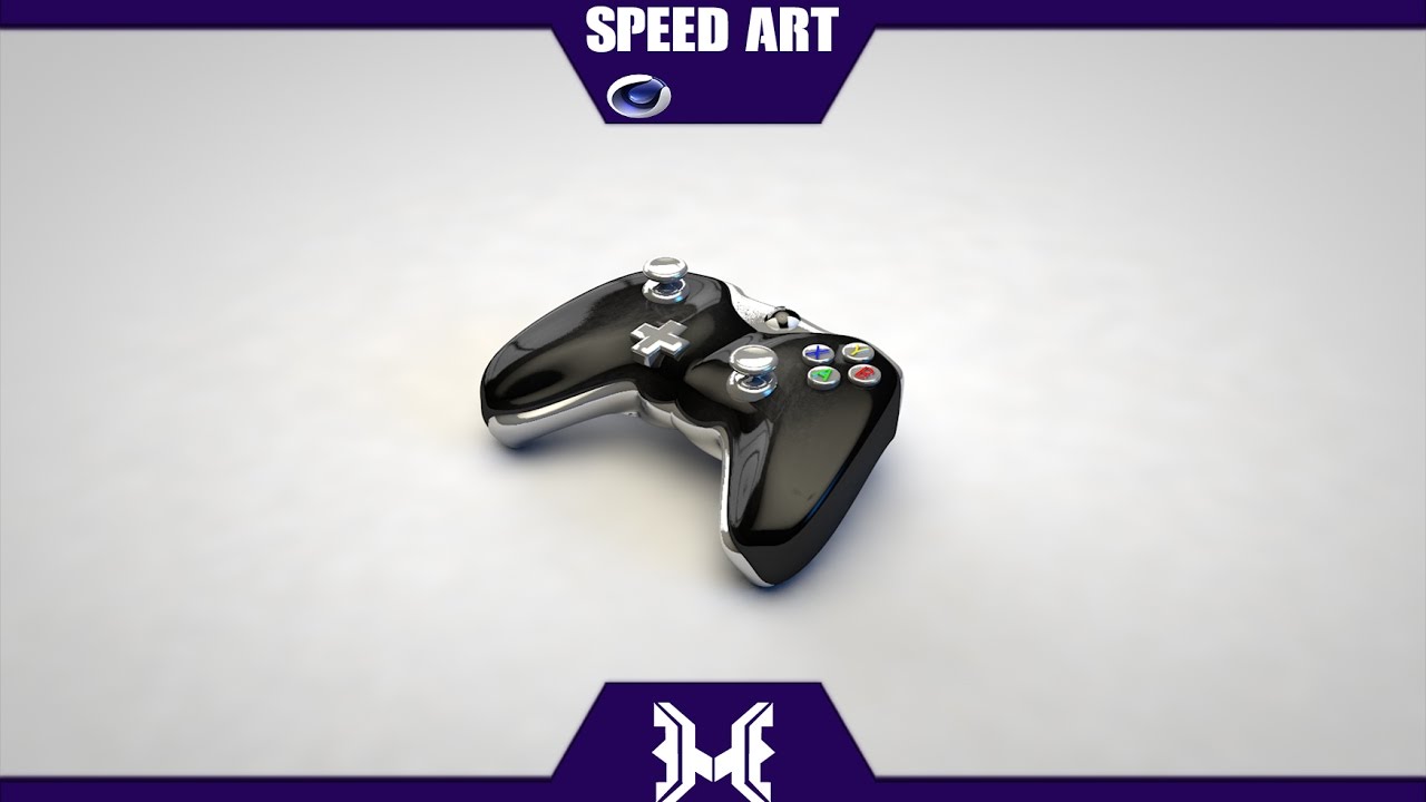 Speed art cinema 4d Xbox One controller - YouTube