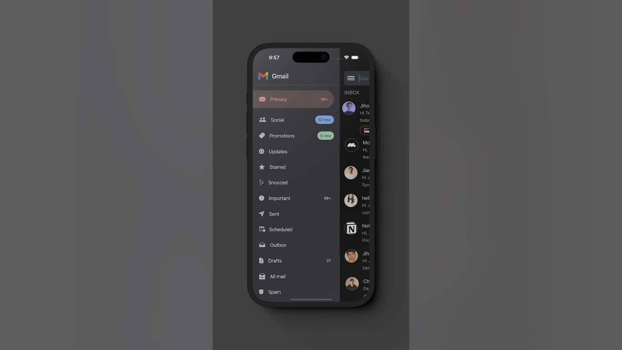 Gmail clone #swiftui - YouTube