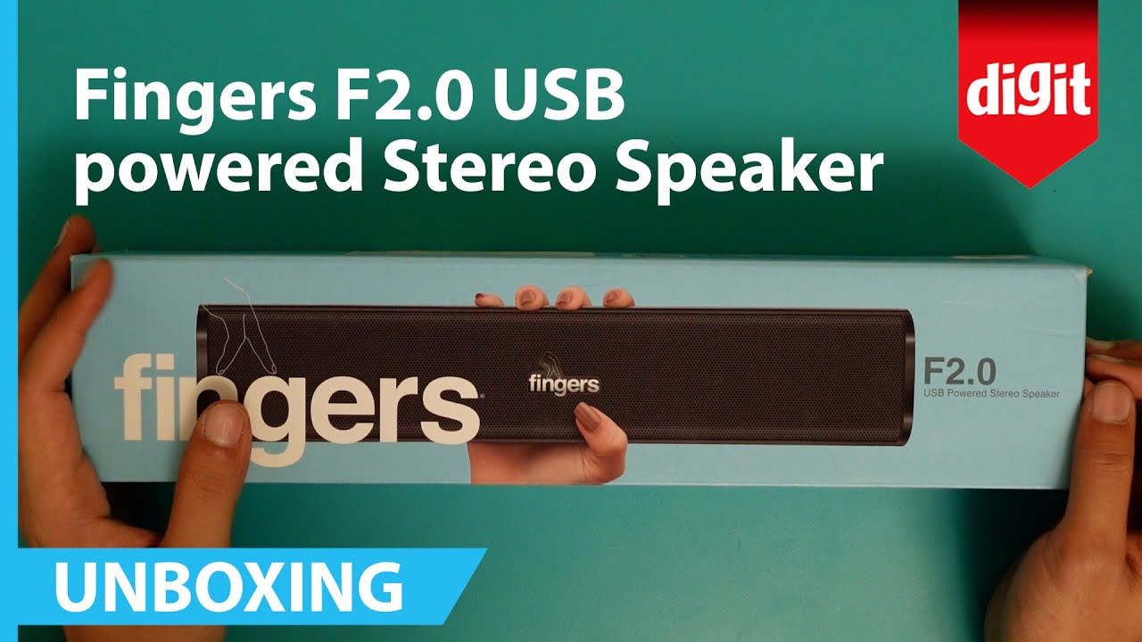 Fingers F2.0 USB Powered Stereo Speaker Unboxing - YouTube