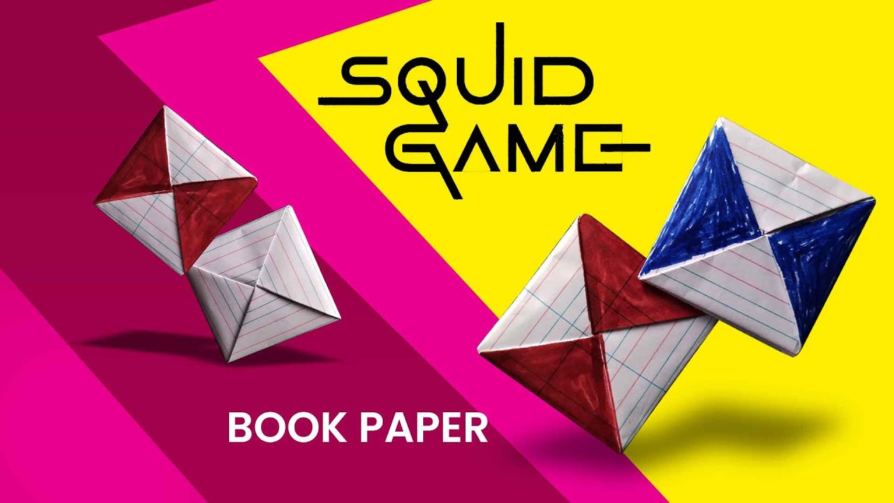 How to Make Ddakji with Book Paper | Squid Game Card Flip Tutorial ...
