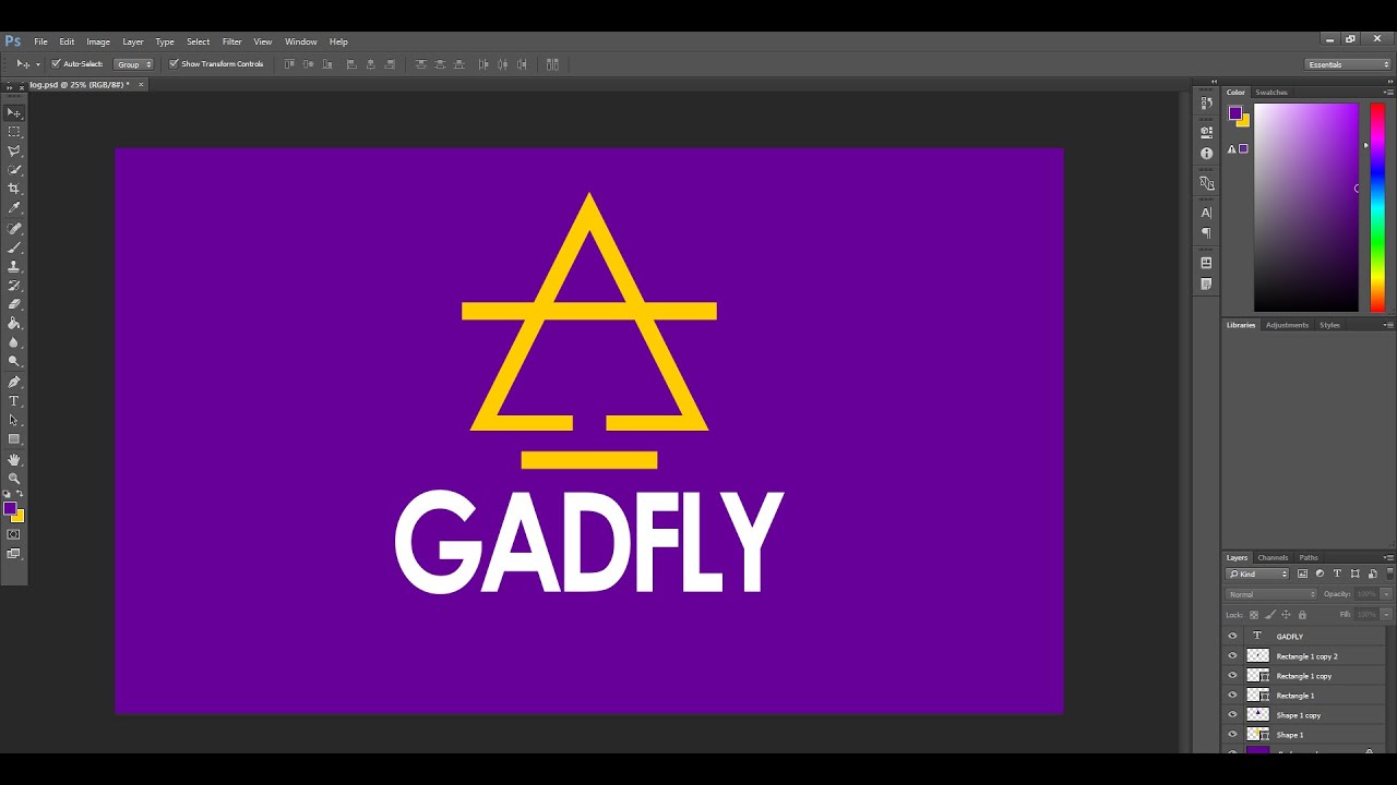 How to make GADFLY Logo in Adobe Photoshop - YouTube
