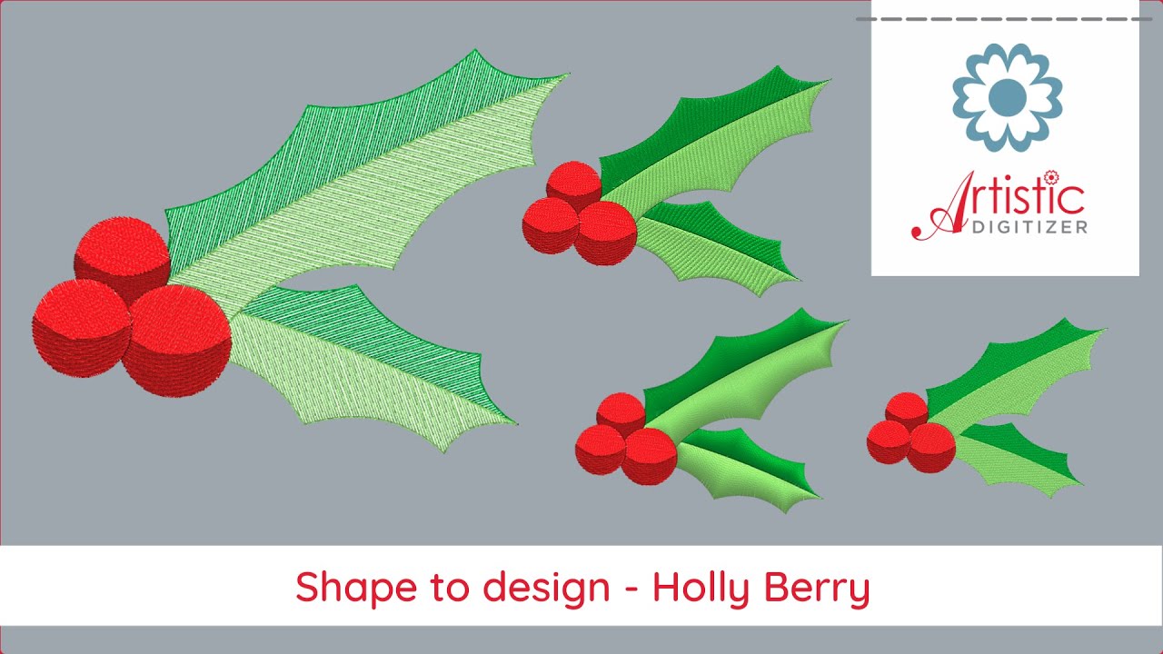 Shape to Design Holly Berry - YouTube