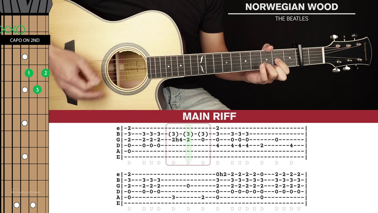 Norwegian Wood Guitar Cover The Beatles 🎸|Tabs + Chords| - YouTube