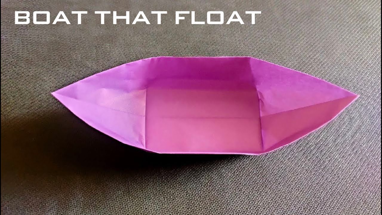 how to make a boat float by paper (origami) - YouTube