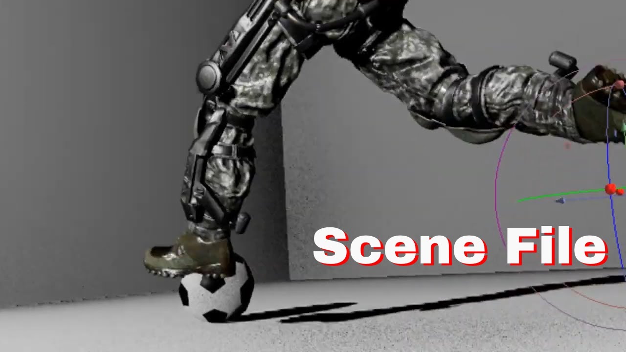 Vellum SoccerBall and KineFX SWAT Souldier motion clip setup file - YouTube