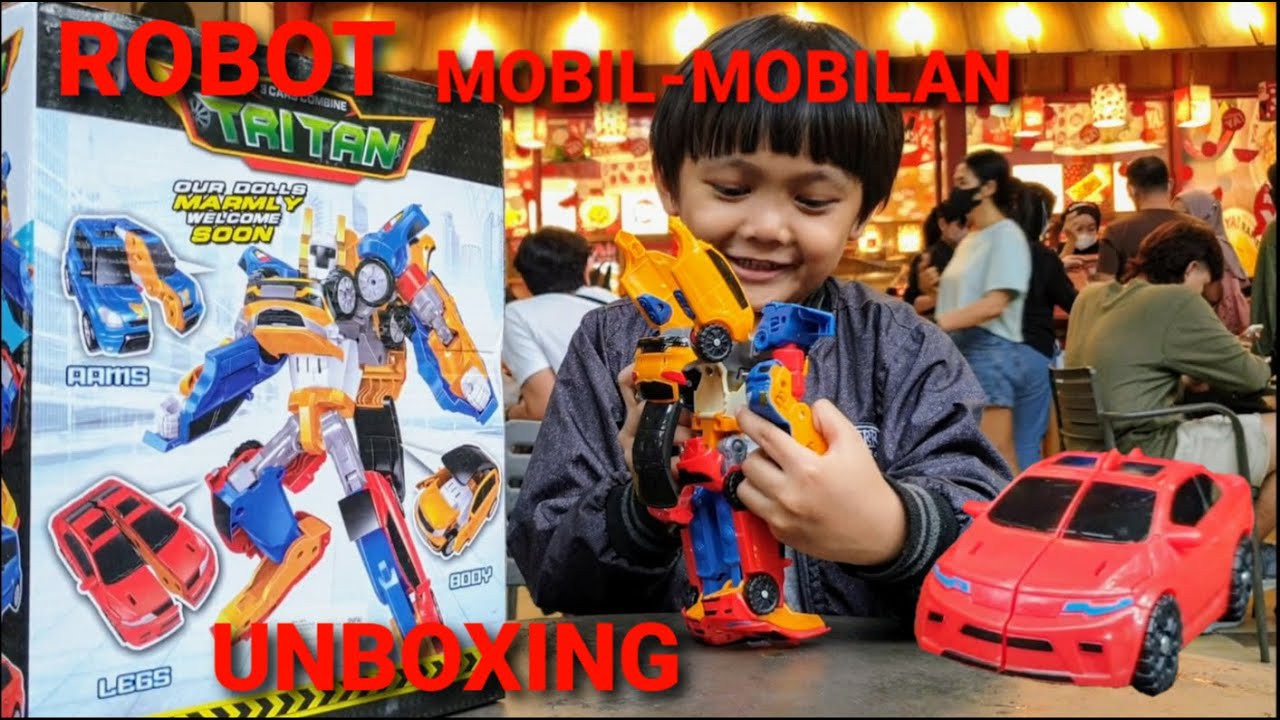 ROBOT MOBIL MOBILAN UNBOXING!!! KAKAK HAPPY BANGET!!! - YouTube