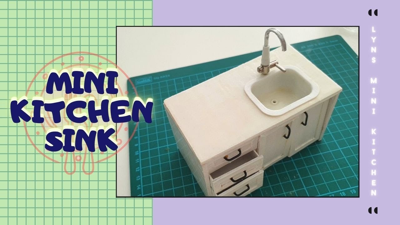 MY MINI DIY SINK WITH RUNNING WATER / MINIATURE KITCHEN (PART 7) - YouTube