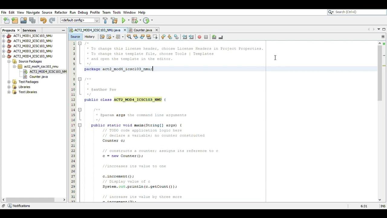ACTIVITY 4.1 – Counter Demo Class - YouTube