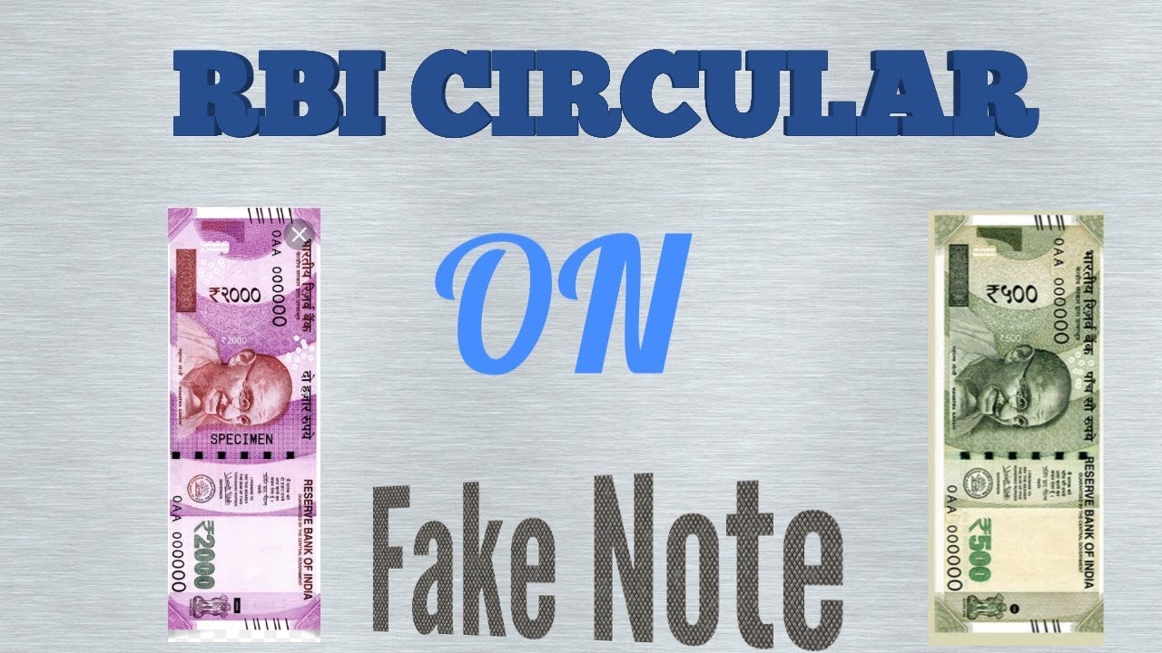 RBI Master Circular on Fake Note - YouTube