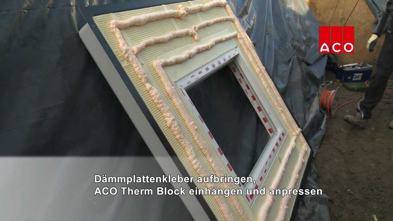 Montage ACO Therm® Block und ACO Lichtschacht - YouTube
