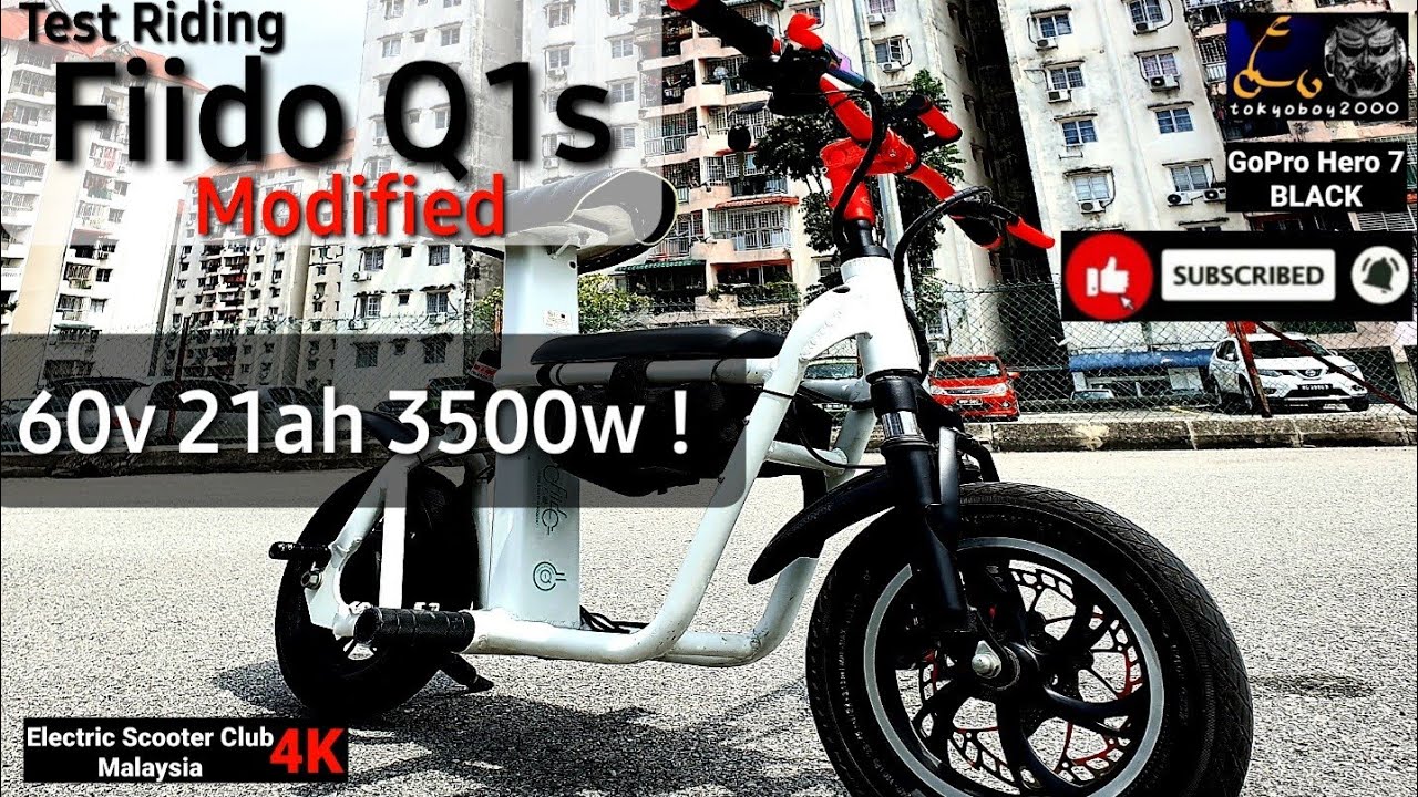 Test Riding/ Fiido Q1S /Modified 60V 21AH 3500w ! /4K GoPro Hero 7 ...