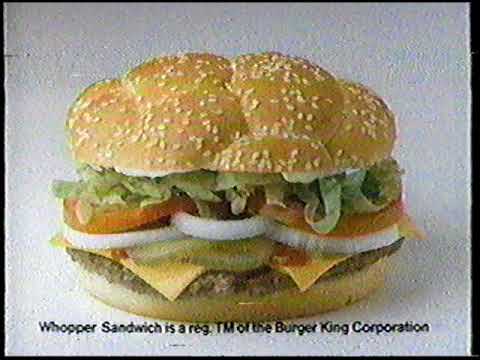 What makes a whopper a whopper? Burger King - 1988 - YouTube