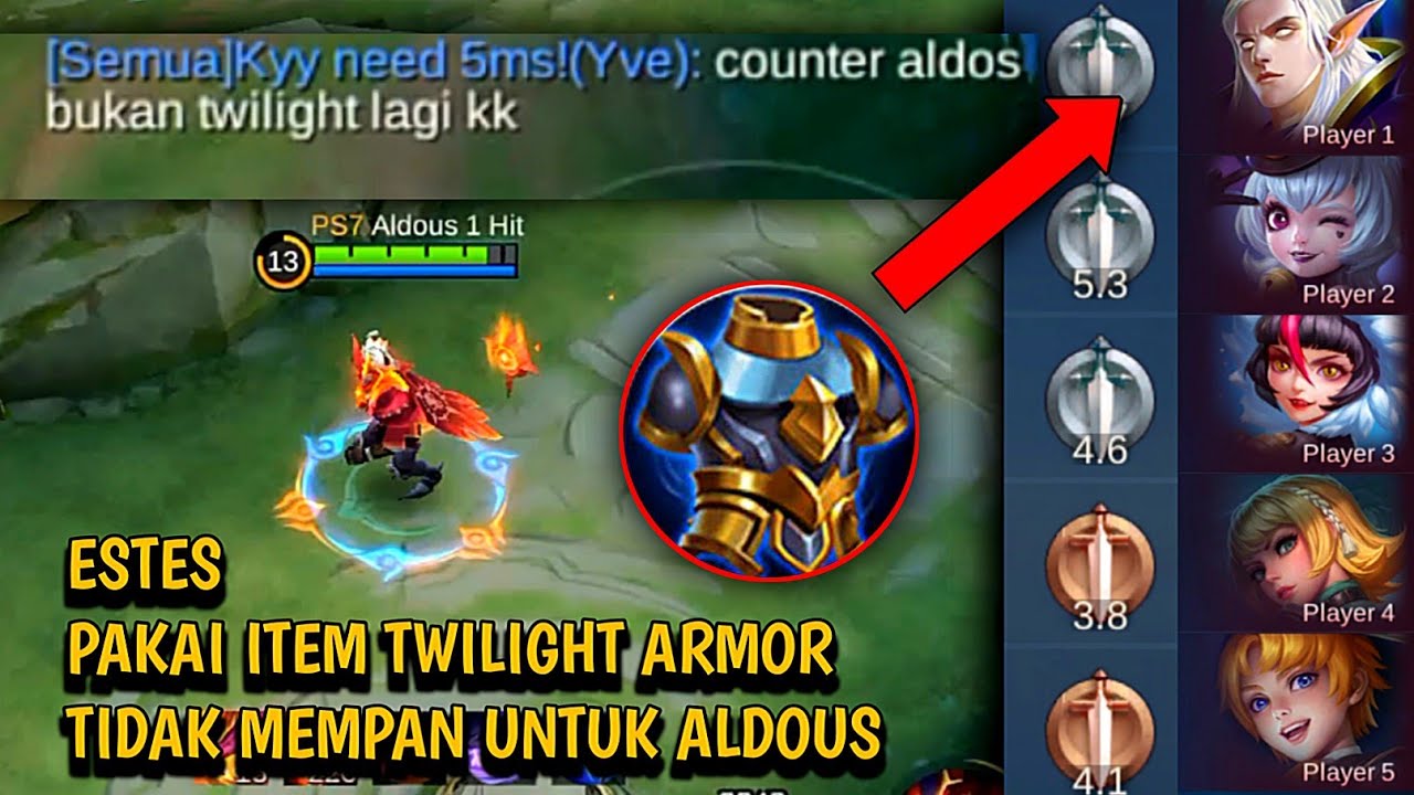 ITEM COUNTER ALDOUS TWILIGHT ARMOR‼️| ALDOUS BEST BUILD 2023 | MOBILE ...