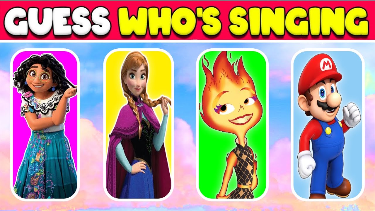 Guess Who's Singing 🎤🎙️🎶| Disney Song Quiz Challenge | Elemental ...