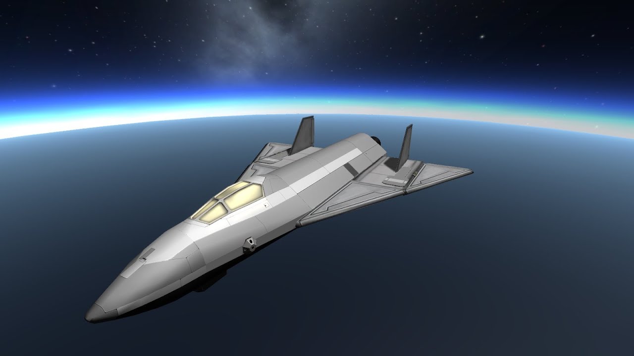 KSP RSS+FAR variable wing geometry spaceplane - YouTube