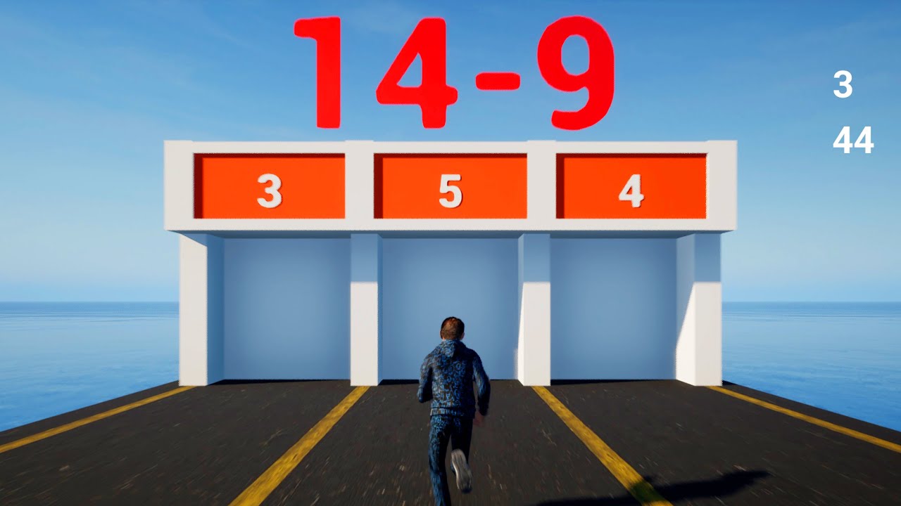 Fun Math Game I Subtraction on the Run I -9 - YouTube