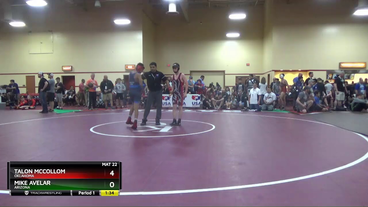 Schoolboy 106 Talon McCollom Oklahoma Vs Mike Avelar Arizona - YouTube
