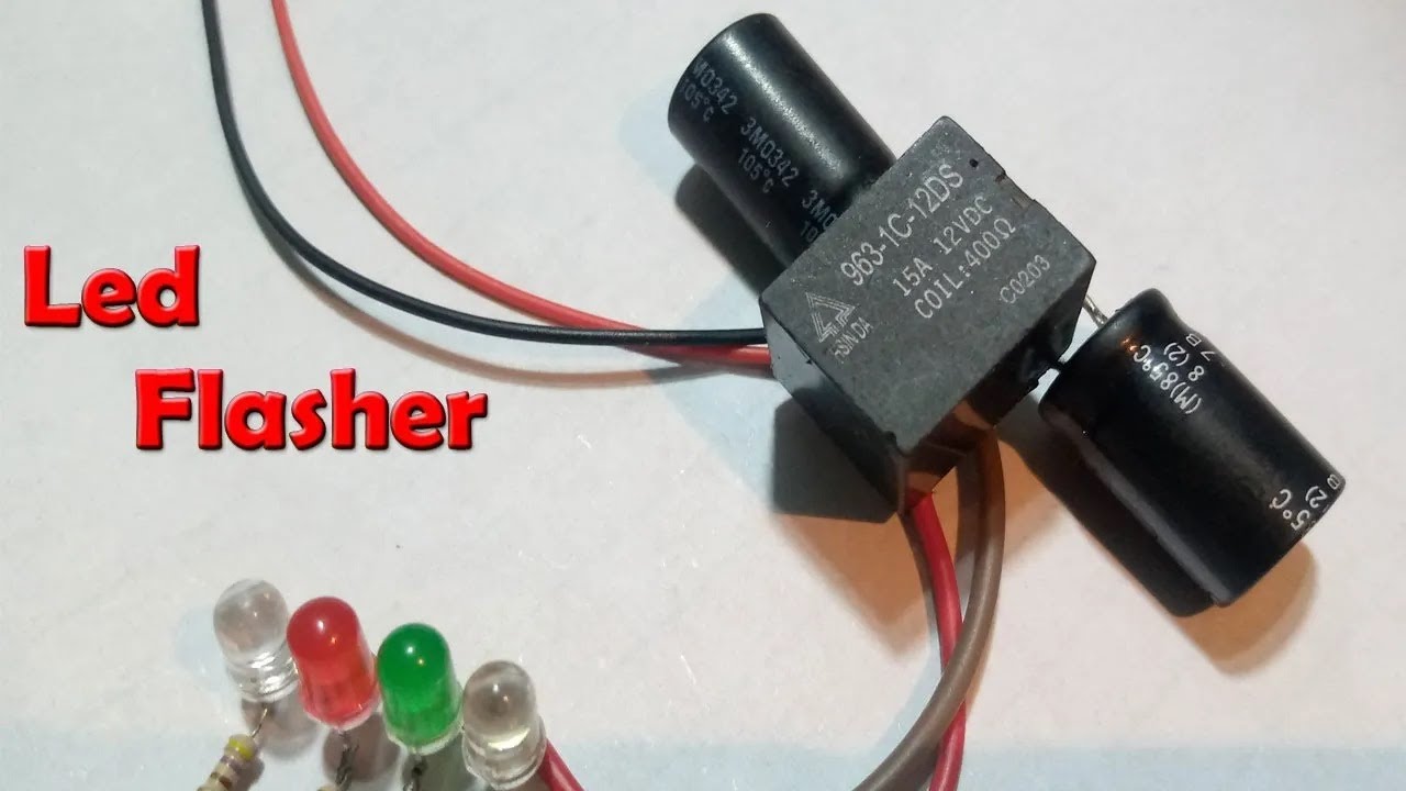 LED Flasher Circuit|How to Make LED Flasher Circuit With 12v Relay ...