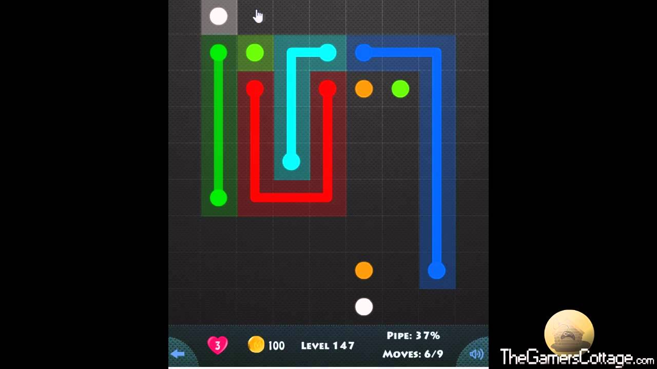 Flow Game Level - 147 [9x9] Beginners Pack Connect the Dots - YouTube