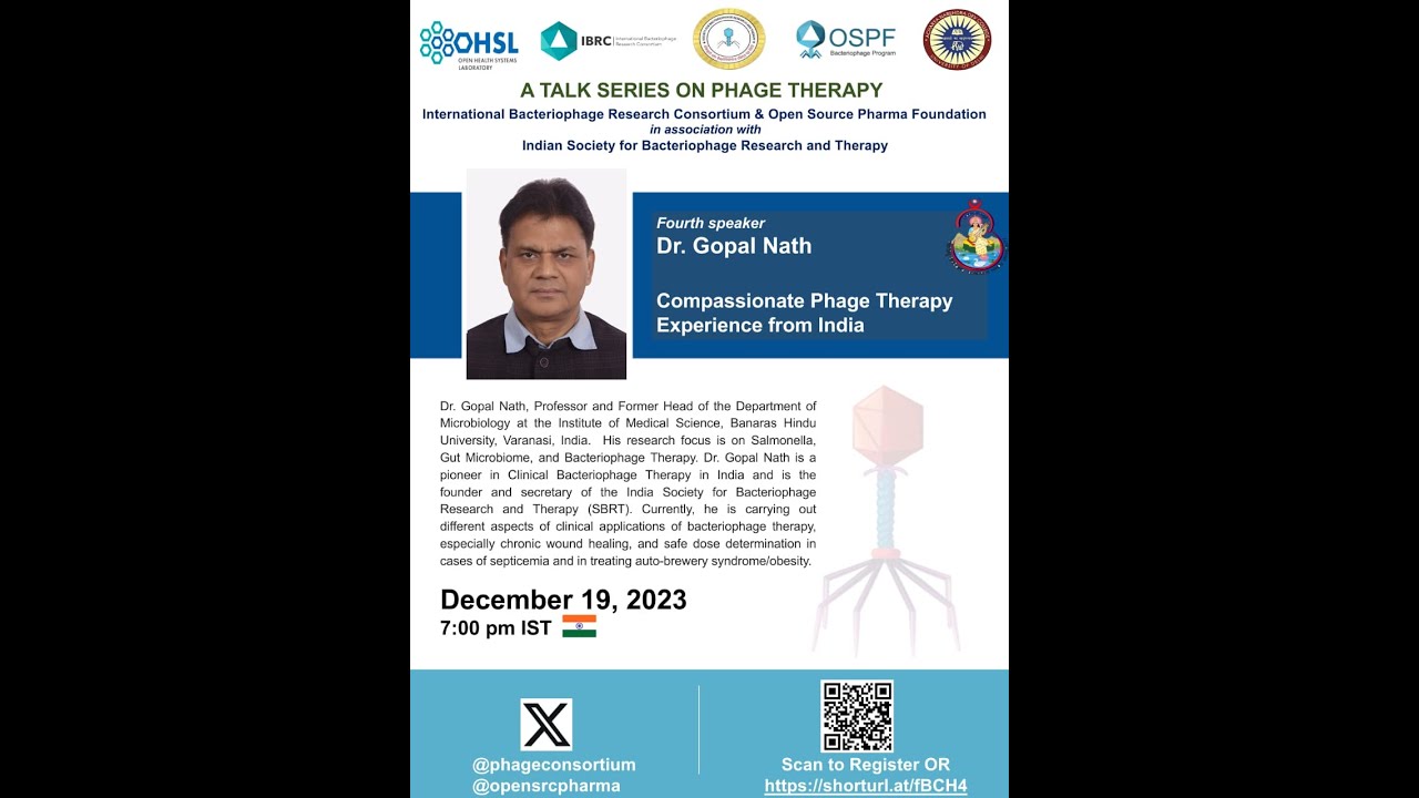 Phage Therapy Talk Series: Online Webinar_Dr Gopal Nath - YouTube