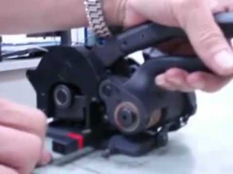 Steel strapping tools ybico SL200 - YouTube