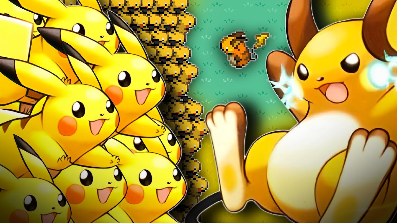 100 PIKACHU VS. 1 RAICHU - Pokemon Radical Red Mega Battle - YouTube