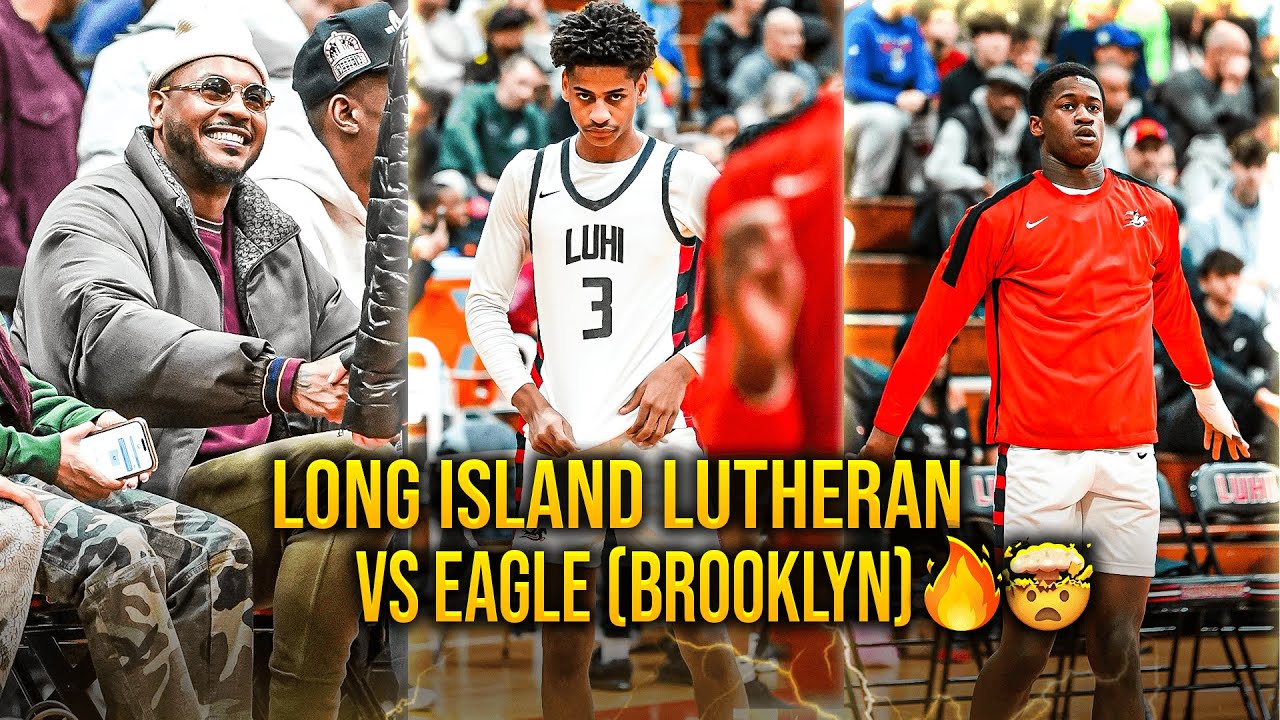 Carmelo Anthony Watches Kiyan Anthony, 5⭐️ V. J. Edgecombe & LUHI vs ...