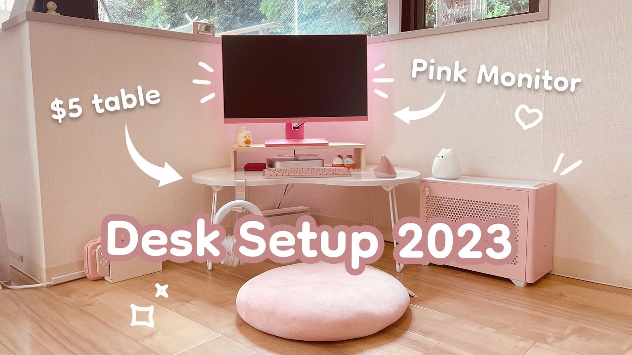 Aesthetic & cozy desk makeover 2023 🏡🌷| Pinterest inspired, pink ...