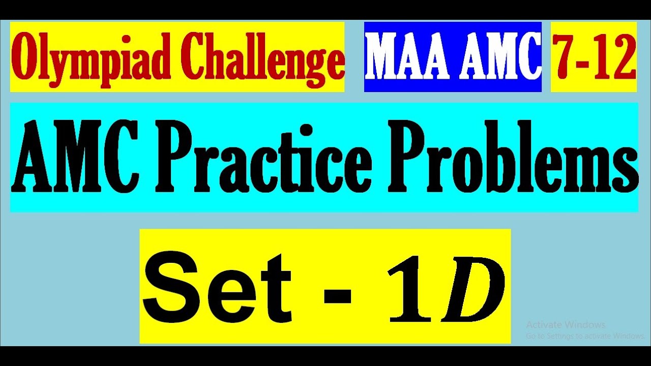 MAA's AMC - Very nice Olympiad Problems and solutions - Boost your IQ ...