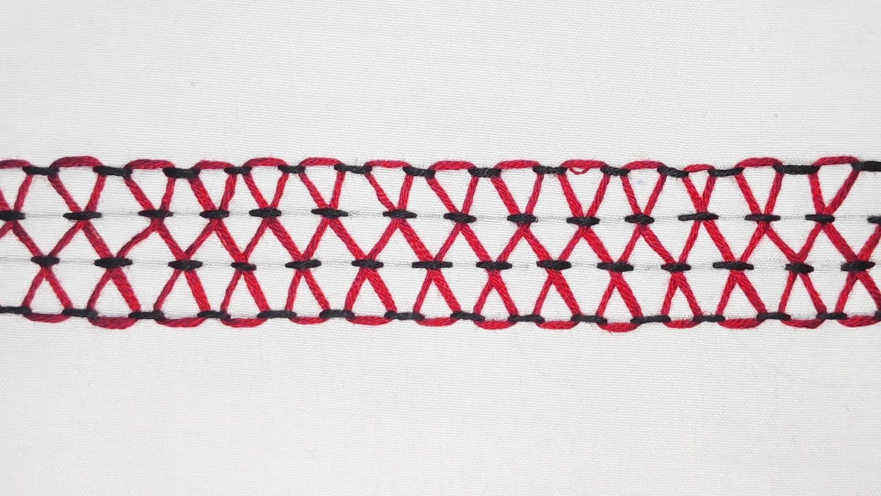 New Hand Embroidery Gorgeous borderline design with most beautiful ...