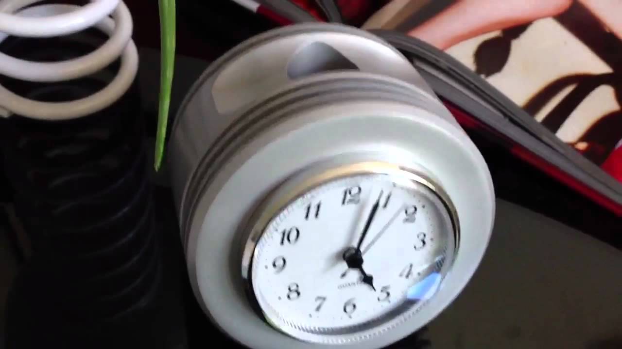 WWII Radial Engine Piston Metallic Desk Clock - YouTube