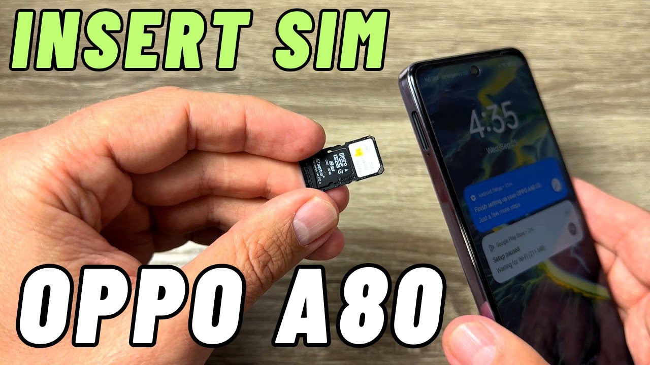 INSERT SIM & Memory - Oppo A80 - YouTube