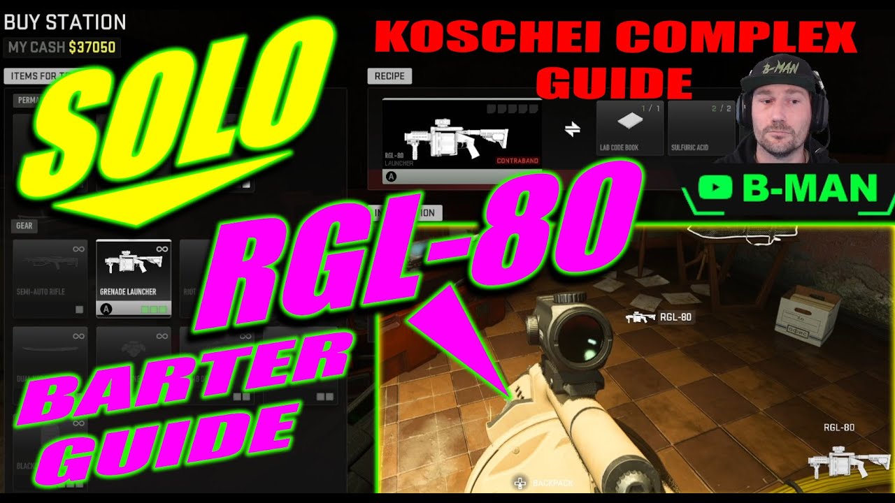 SOLO RGL-80 Grenade launcher BARTER GUIDE / run in KOSCHEI COMPLEX ...