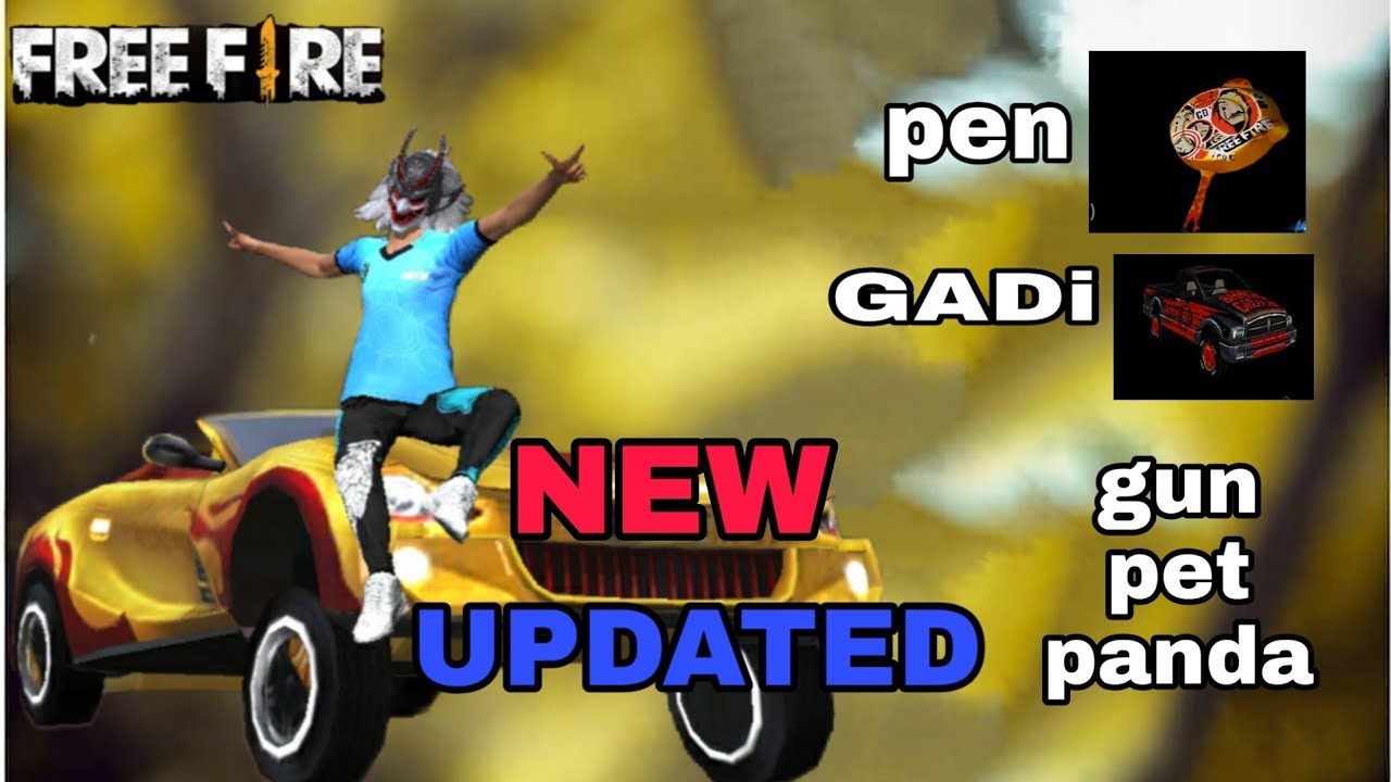FREE FIRE NEW UPDATE .NEW GUN NEW GADI ,PANDA,PEN, PET. ! - YouTube