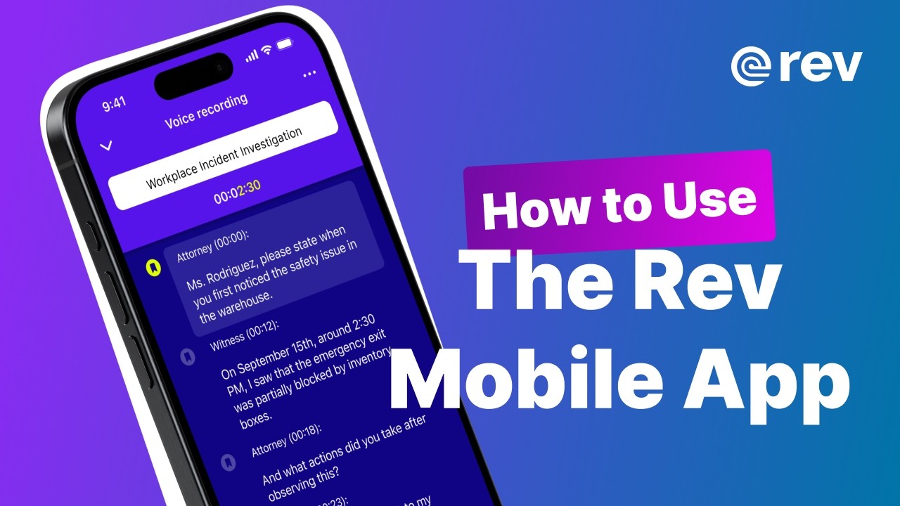 How to Use the Rev Mobile App - YouTube