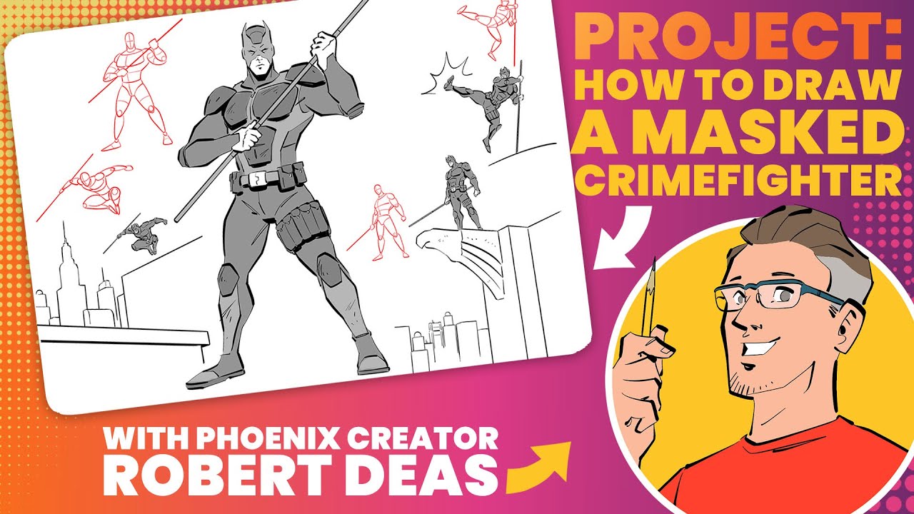 How To Draw A Masked Crimefighter - YouTube
