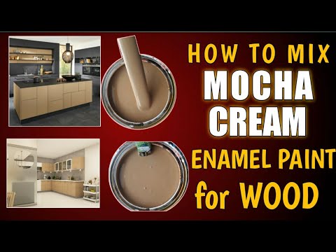 How to mix MOCHA CREAM quick drying ENAMEL for Wooden Surfaces ? - YouTube